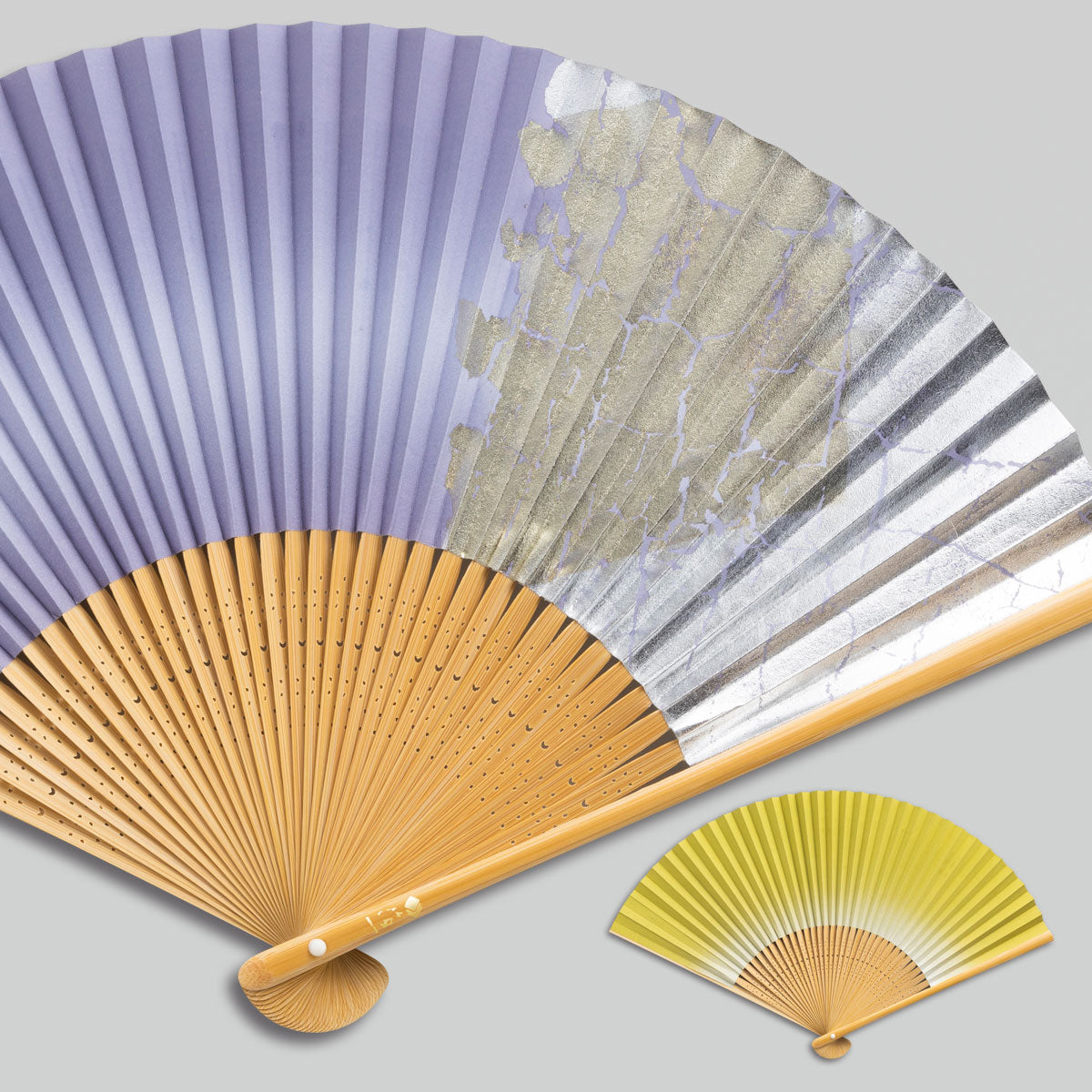 Kanazawa foil folding fan, Ayami Fujinezu - Fude Beauty
