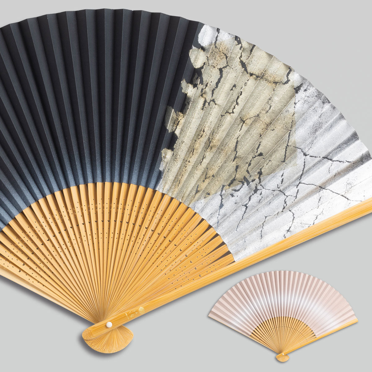Kanazawa foil fan, Ayami, charcoal burning, keshizumi - Fude Beauty